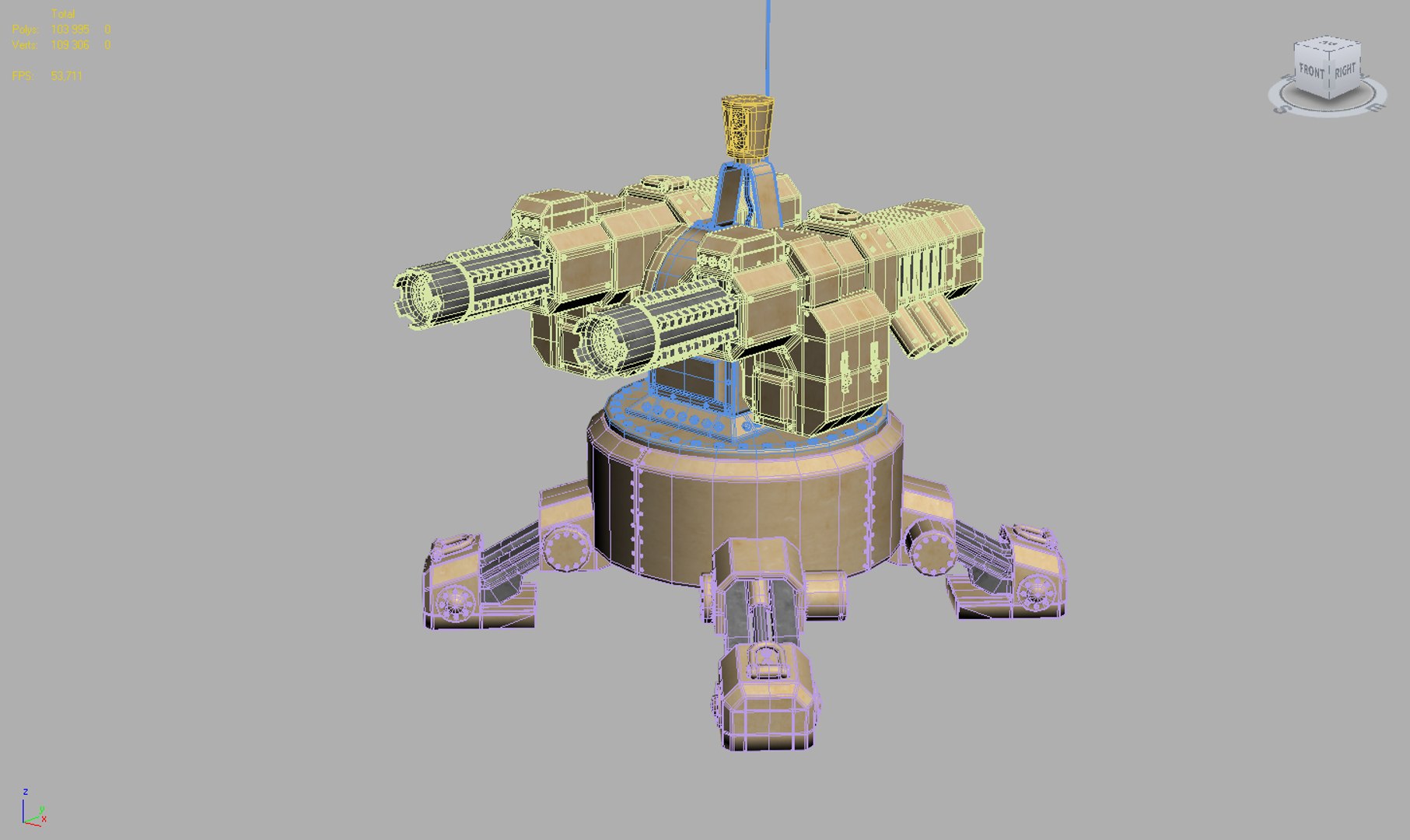 3d Model Automatic Turret