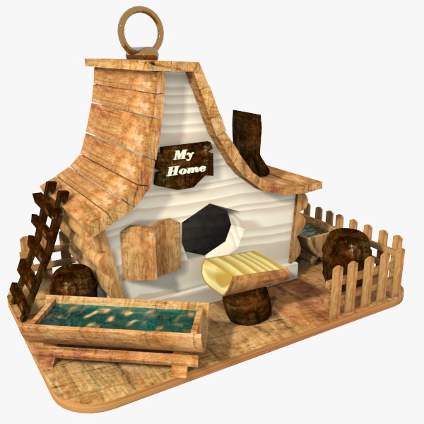 3d bird house model