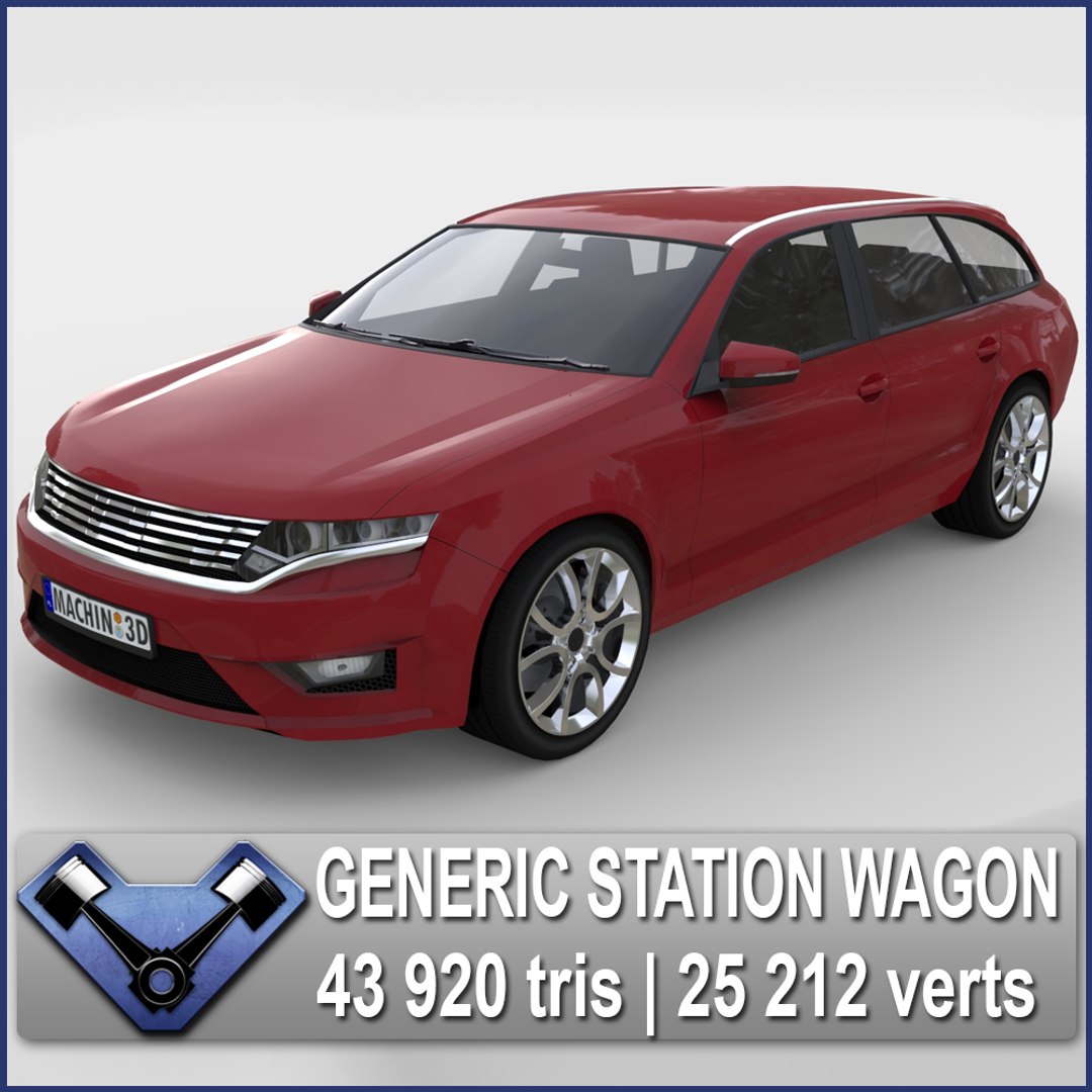 Generic Station Wagon Spectrum 3d Max