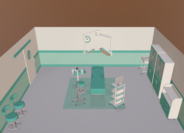 3D cartoon operating room - TurboSquid 1634642