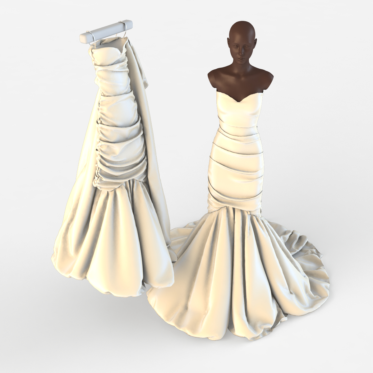 3d model wedding dress