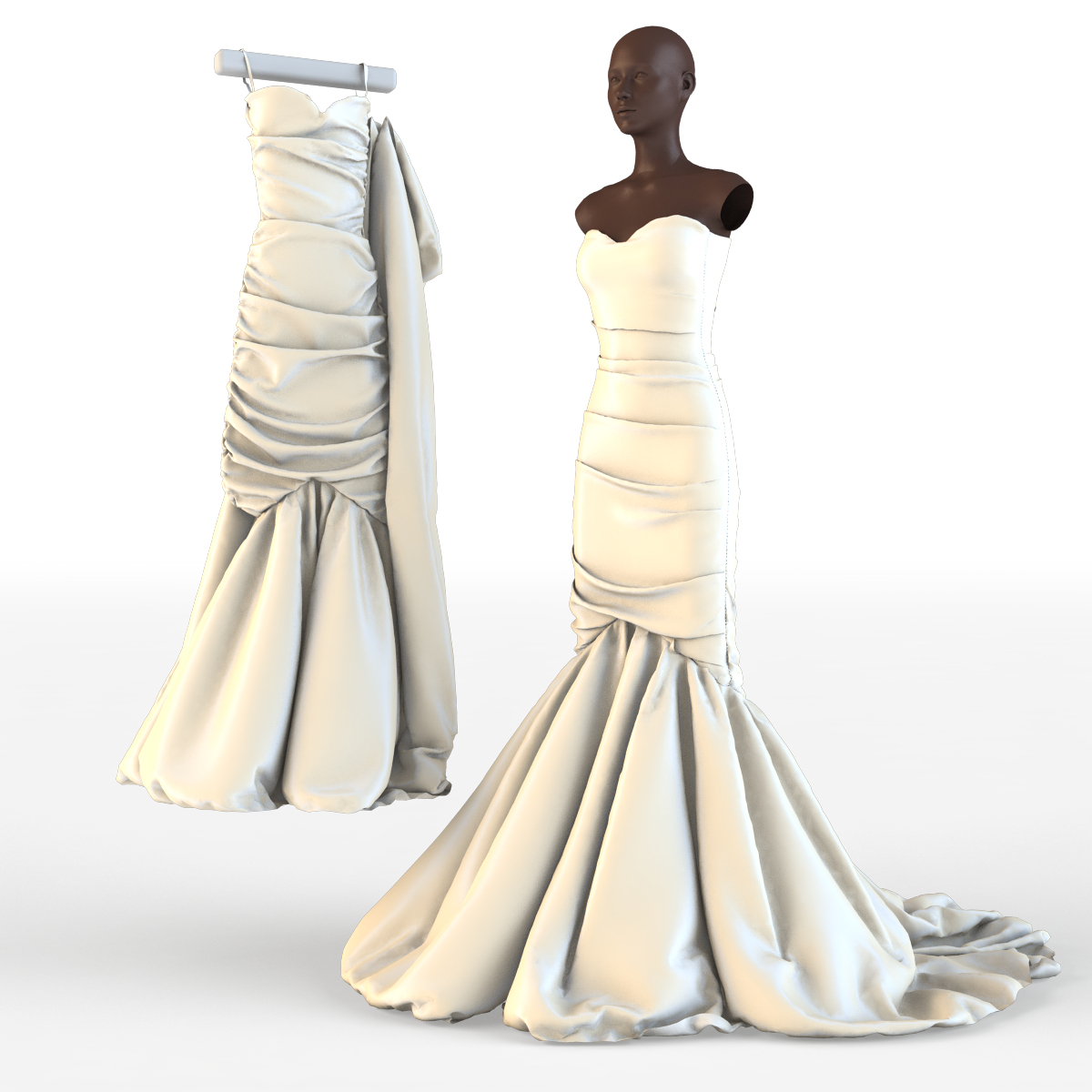 3d model wedding dress