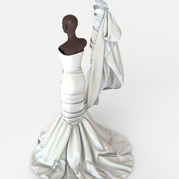 3d model wedding dress