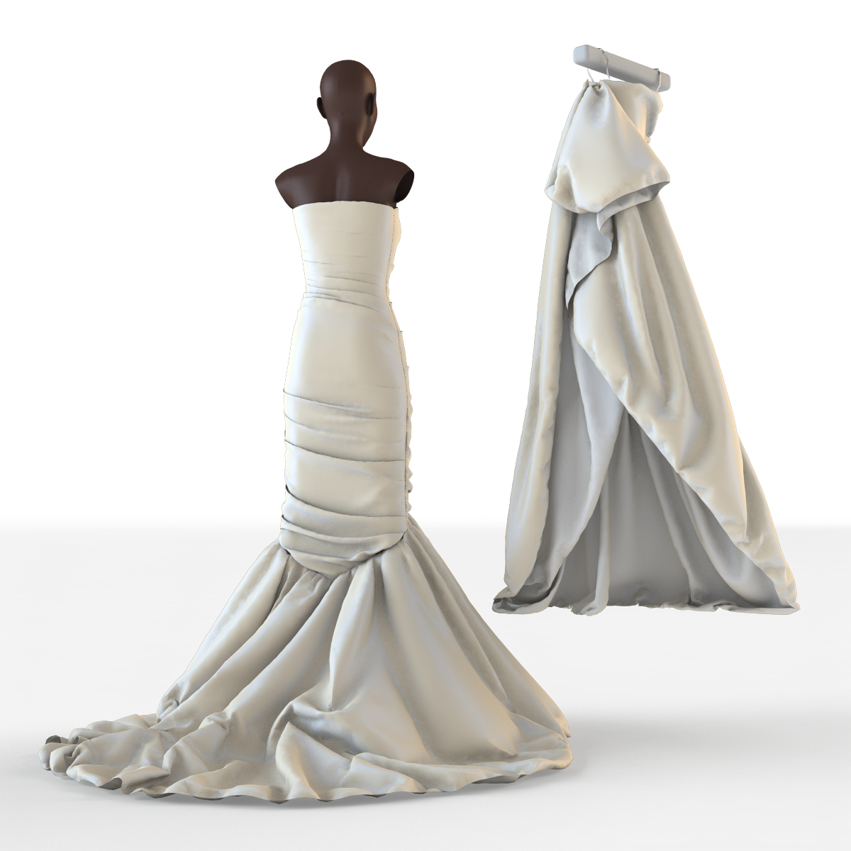 3d model wedding dress
