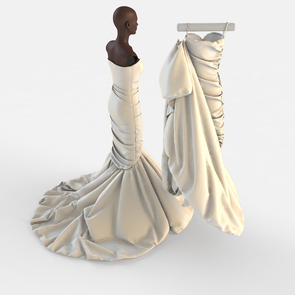 3d model wedding dress