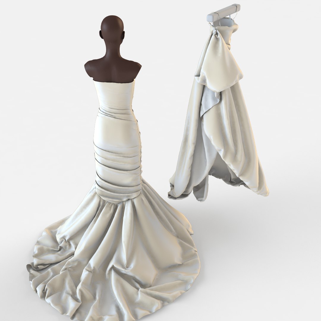 3d Model Wedding Dress