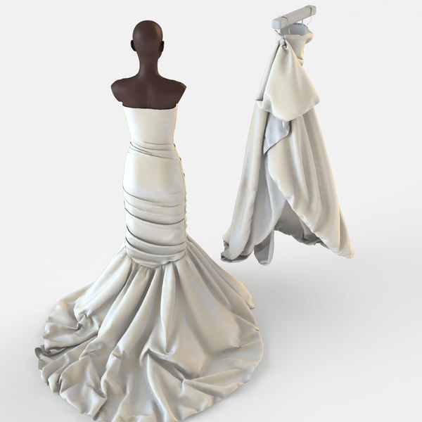 3d model wedding dress