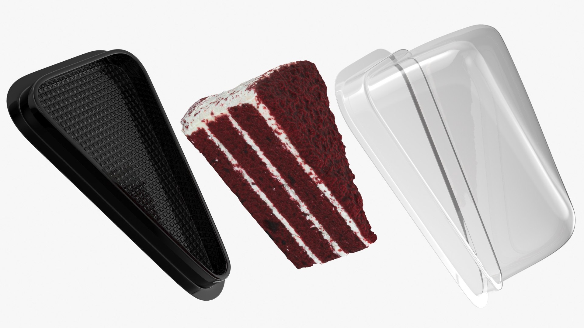 Red Velvet Cake Triangle Box 3D Model - TurboSquid 2195669