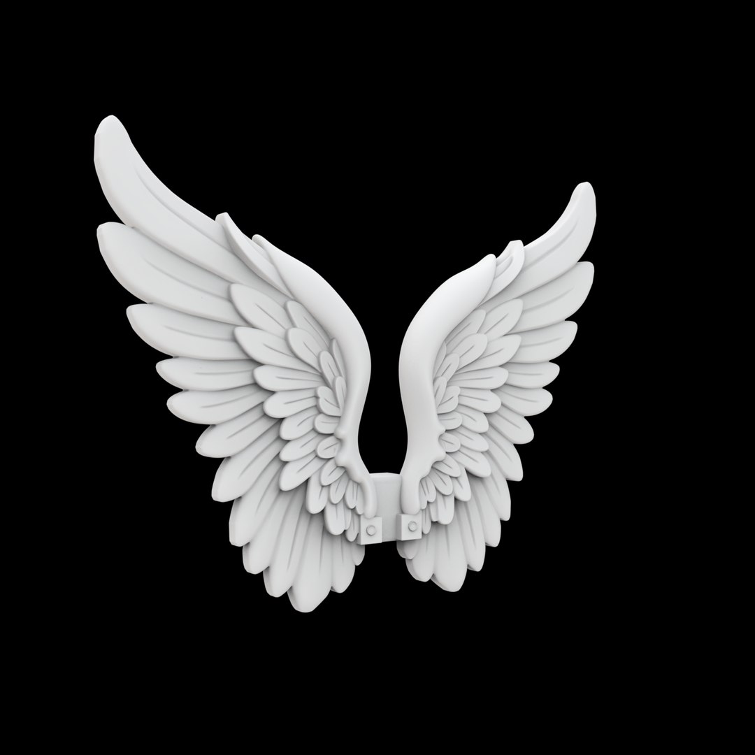 Elegant Angel Wings Sculpture 3D Print Model 3D Model - TurboSquid 2498437