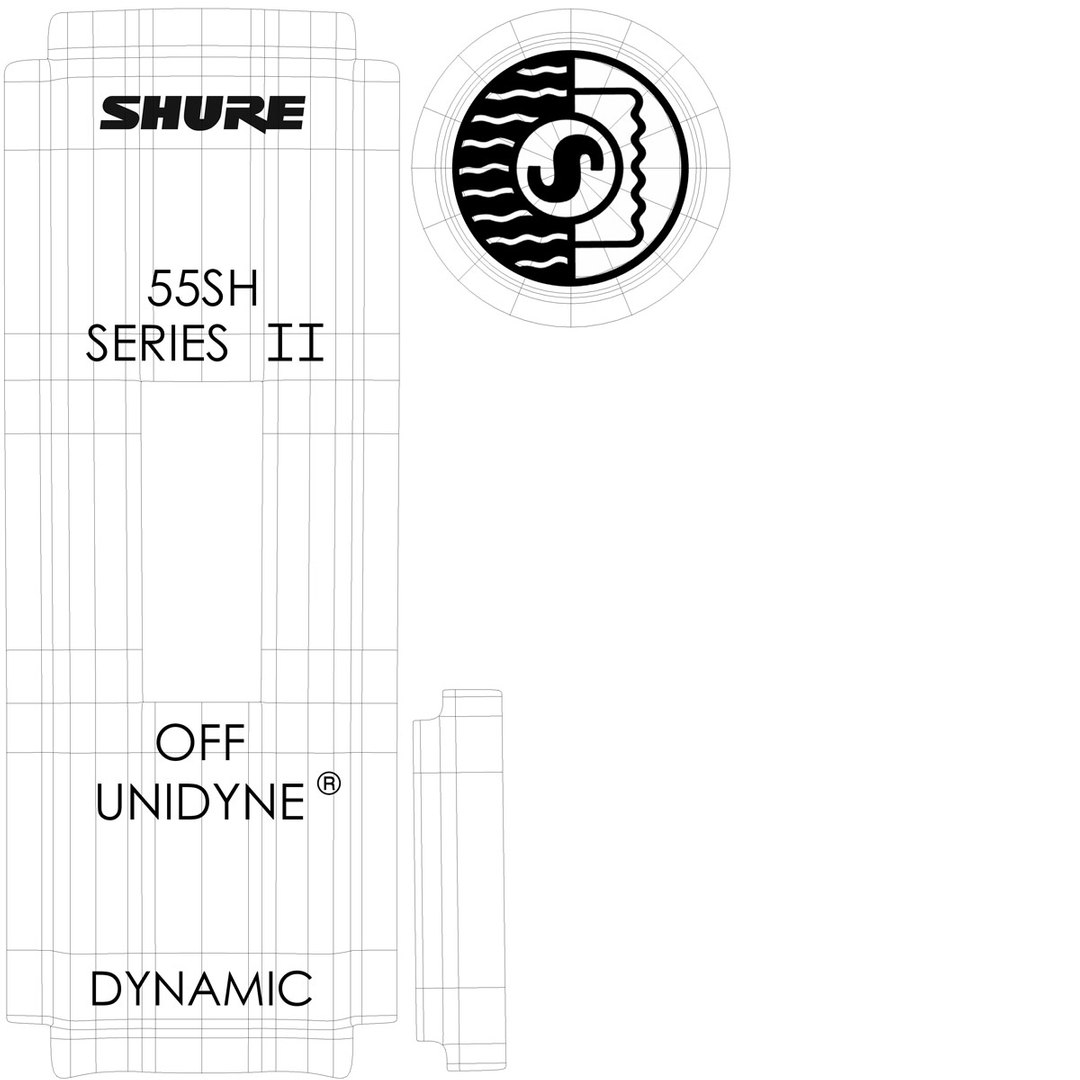 shure 55sh classic microphone 3d max