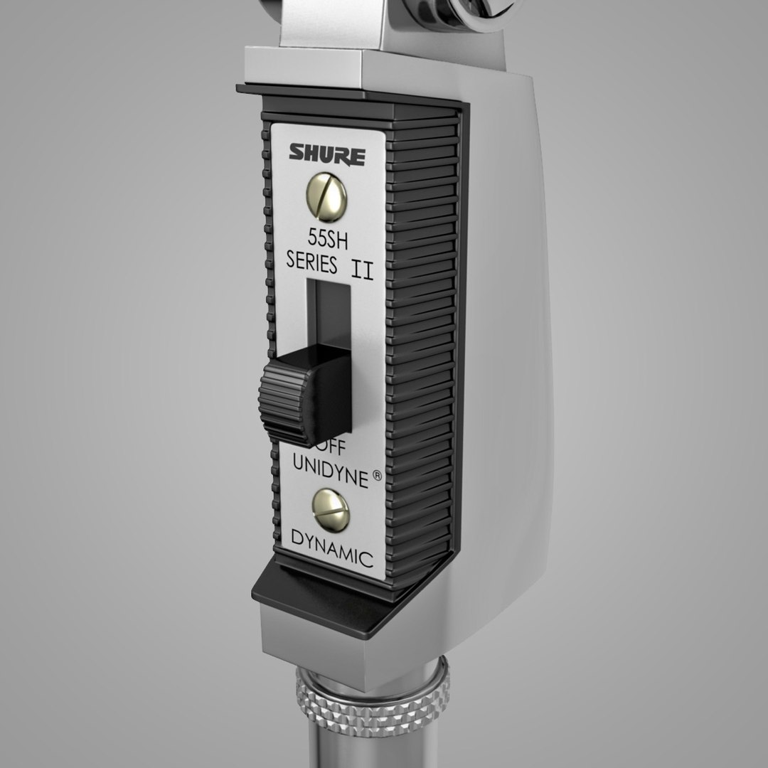 shure 55sh classic microphone 3d max