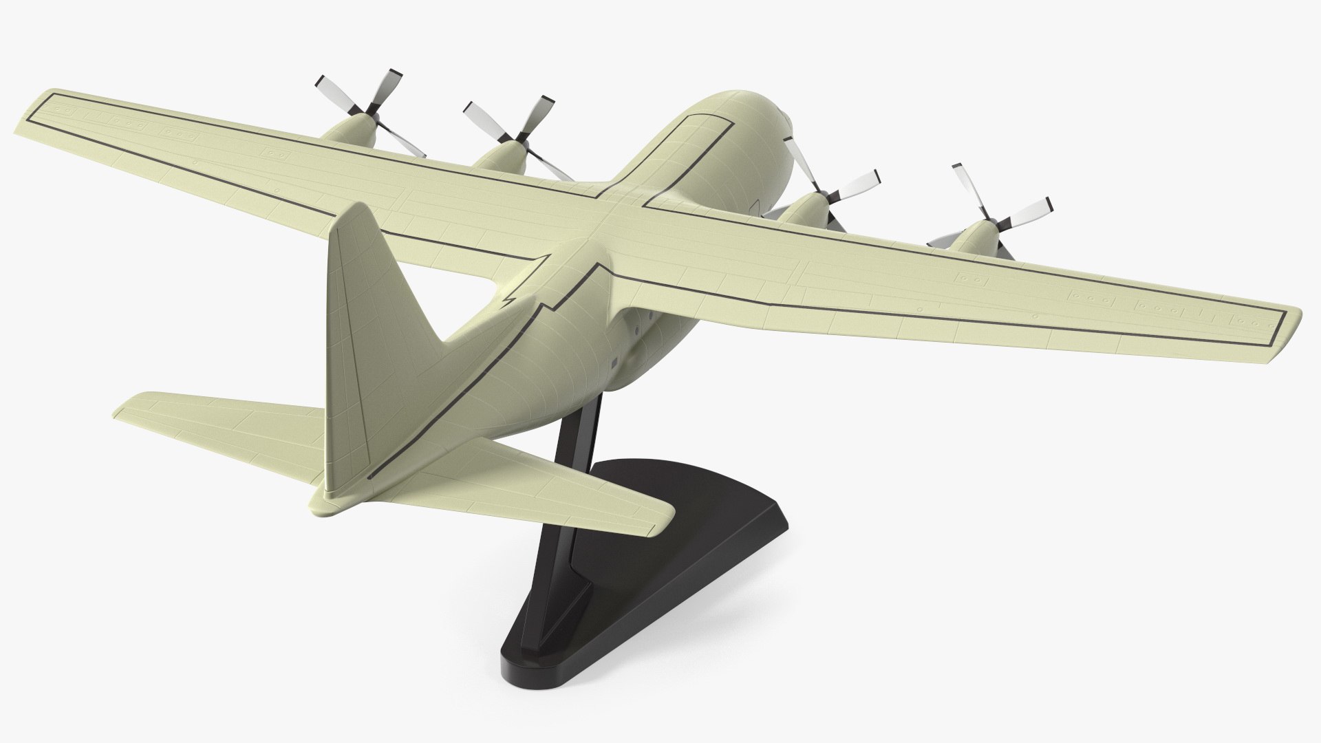 Turboprop Military Transport Aircraft Scale Model With Stand 3D Model ...