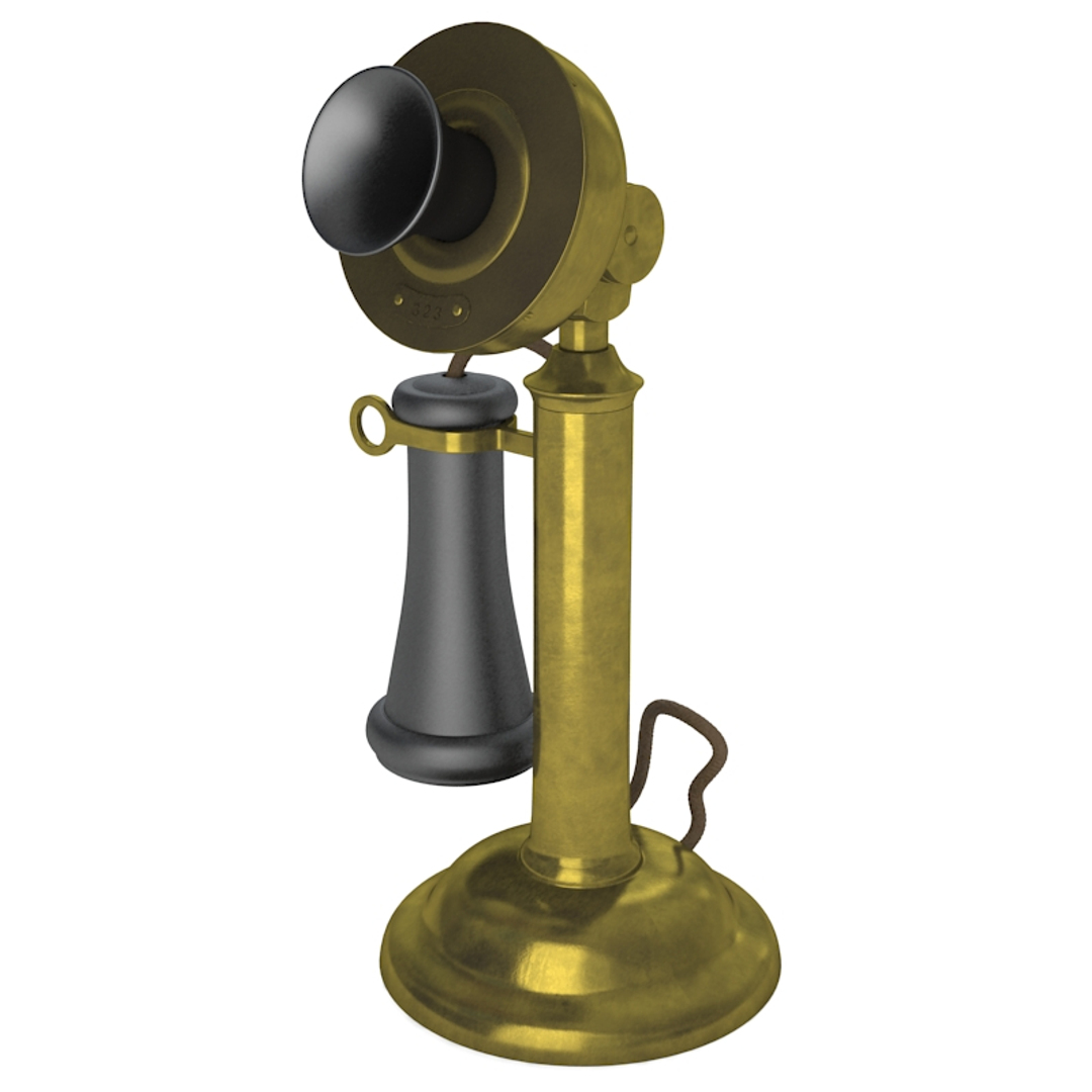 Phone Candlestick Stick 3d Model
