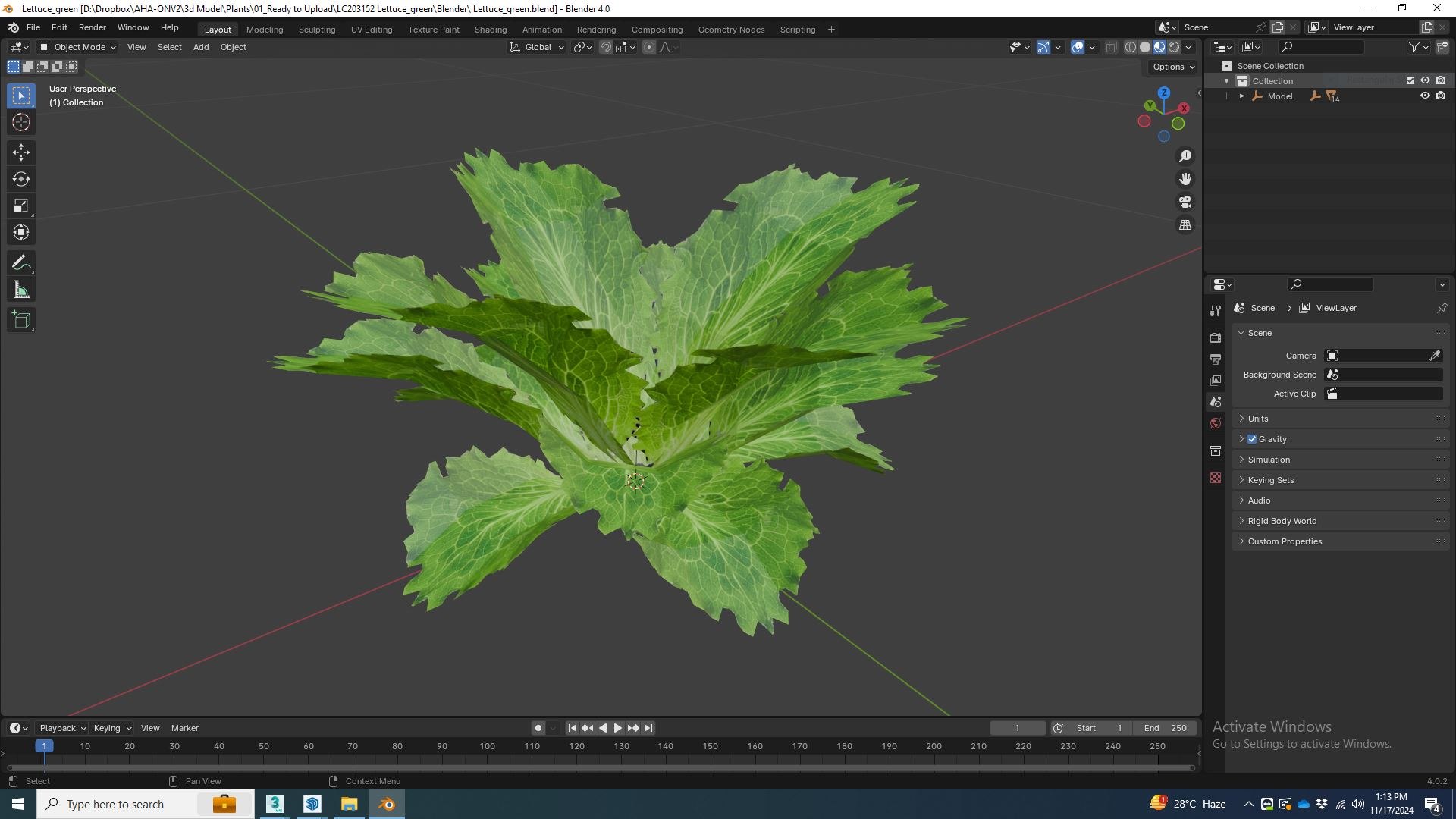 3D Lettucegreen - TurboSquid 2310858