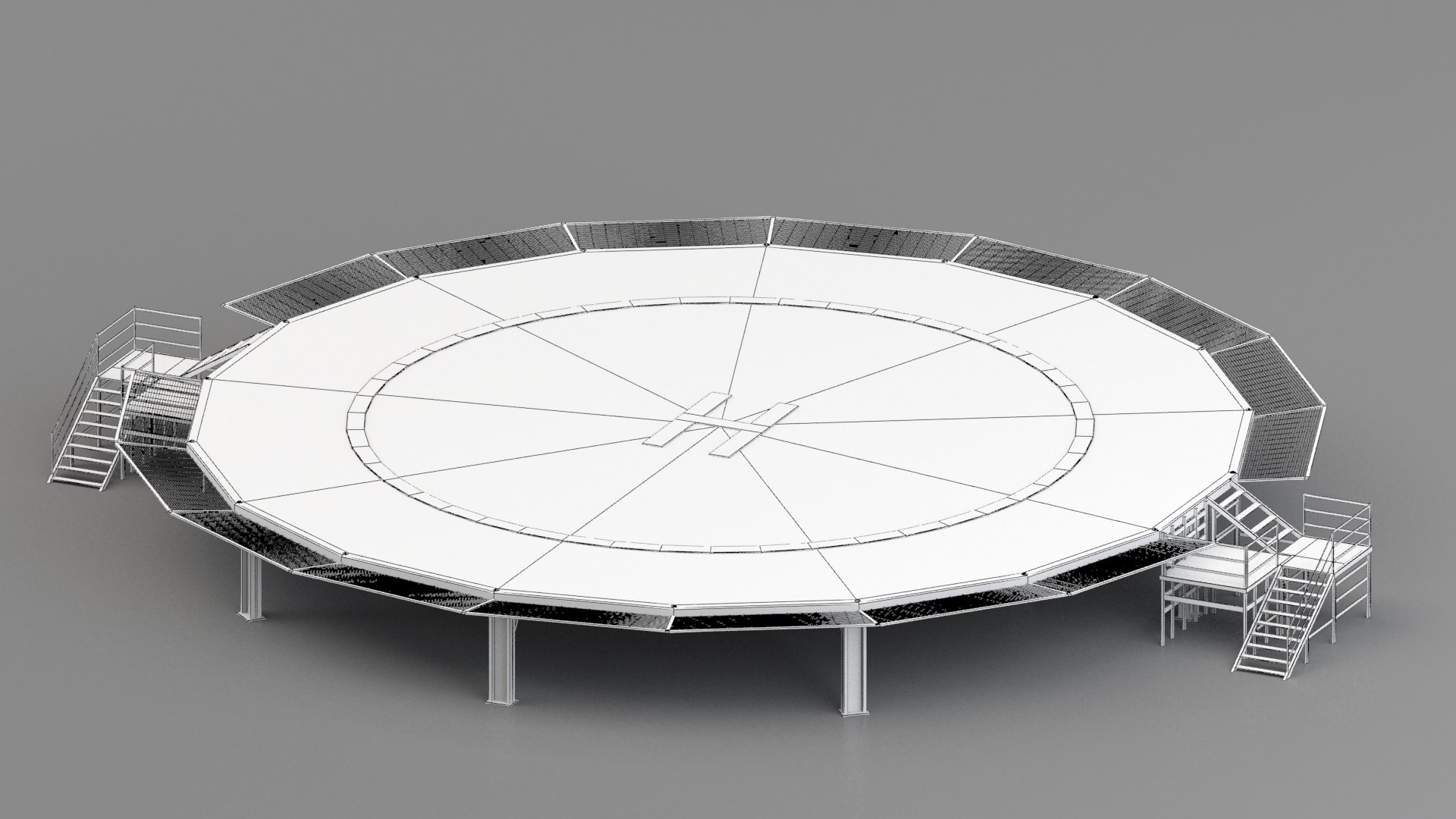 Parts rooftop helipad 3D model - TurboSquid 1434122