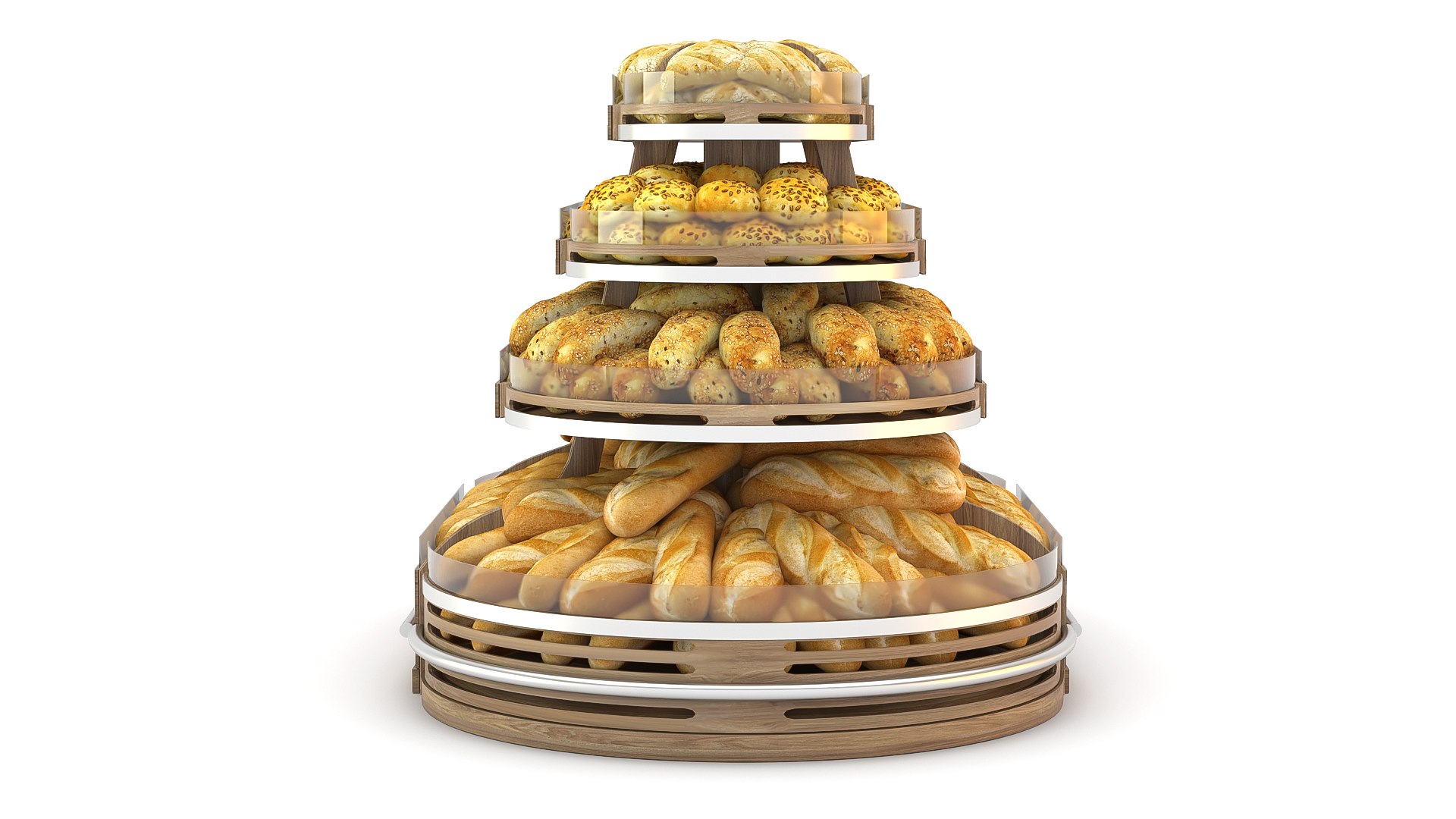 Bread Shelving 3D Model - TurboSquid 1700214