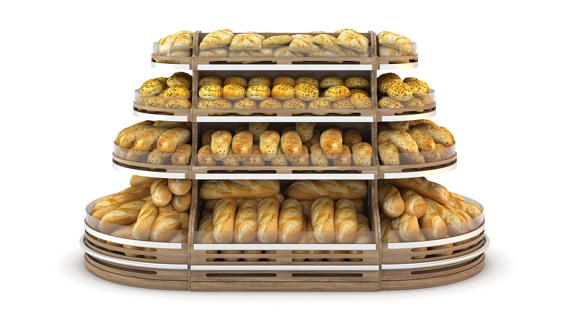 Bread Shelving 3D Model - TurboSquid 1700214