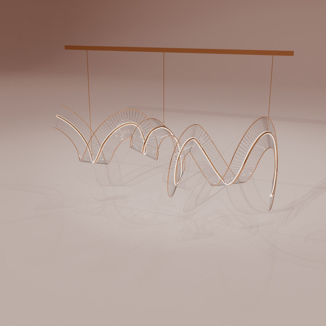 Spiral Hanging Light 3D Model - TurboSquid 2268302
