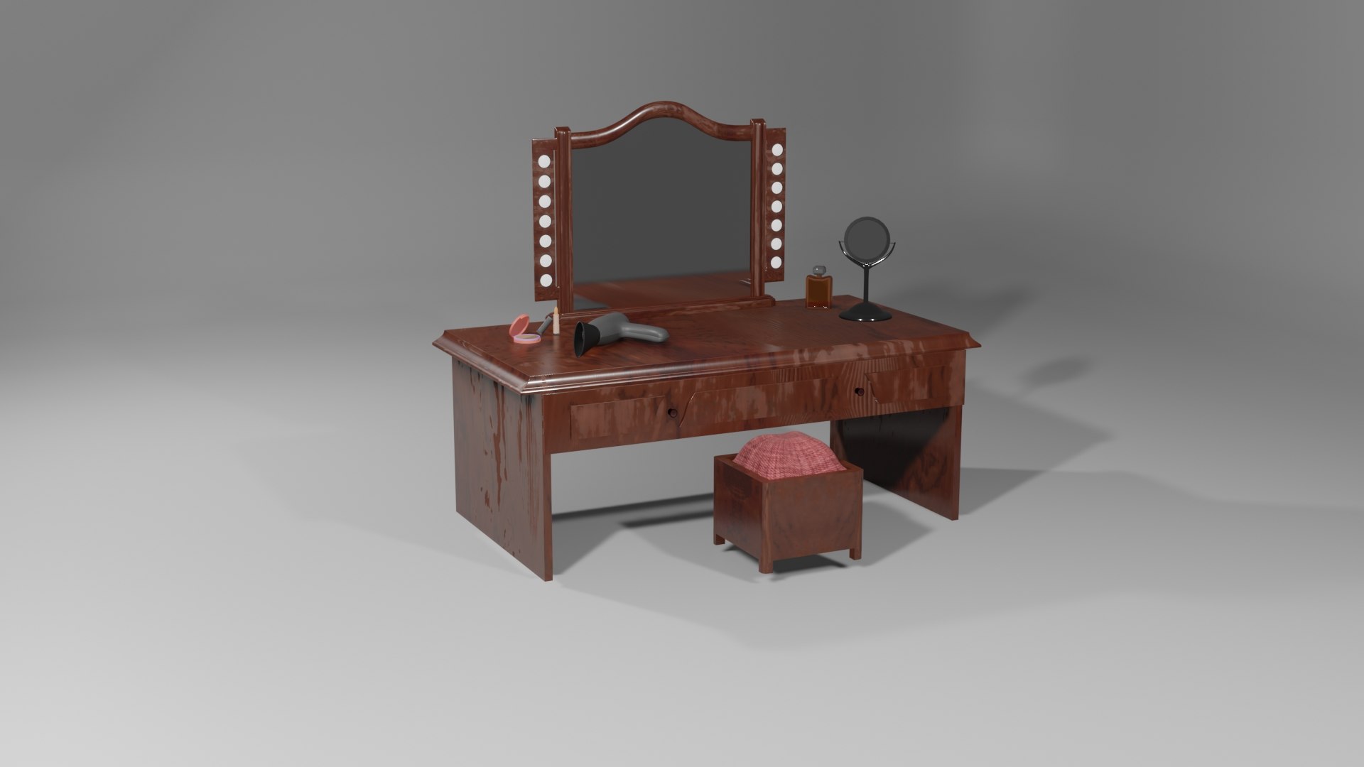 3D Make-Up Table - TurboSquid 1792507