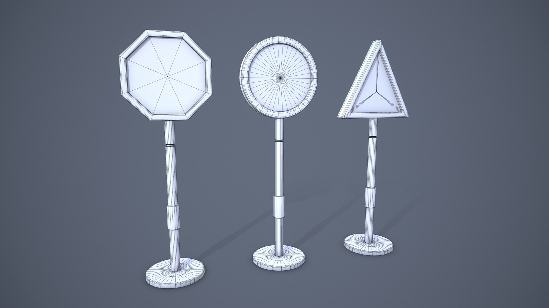 3D Cartoon Street Traffic Sign Model - TurboSquid 1548768