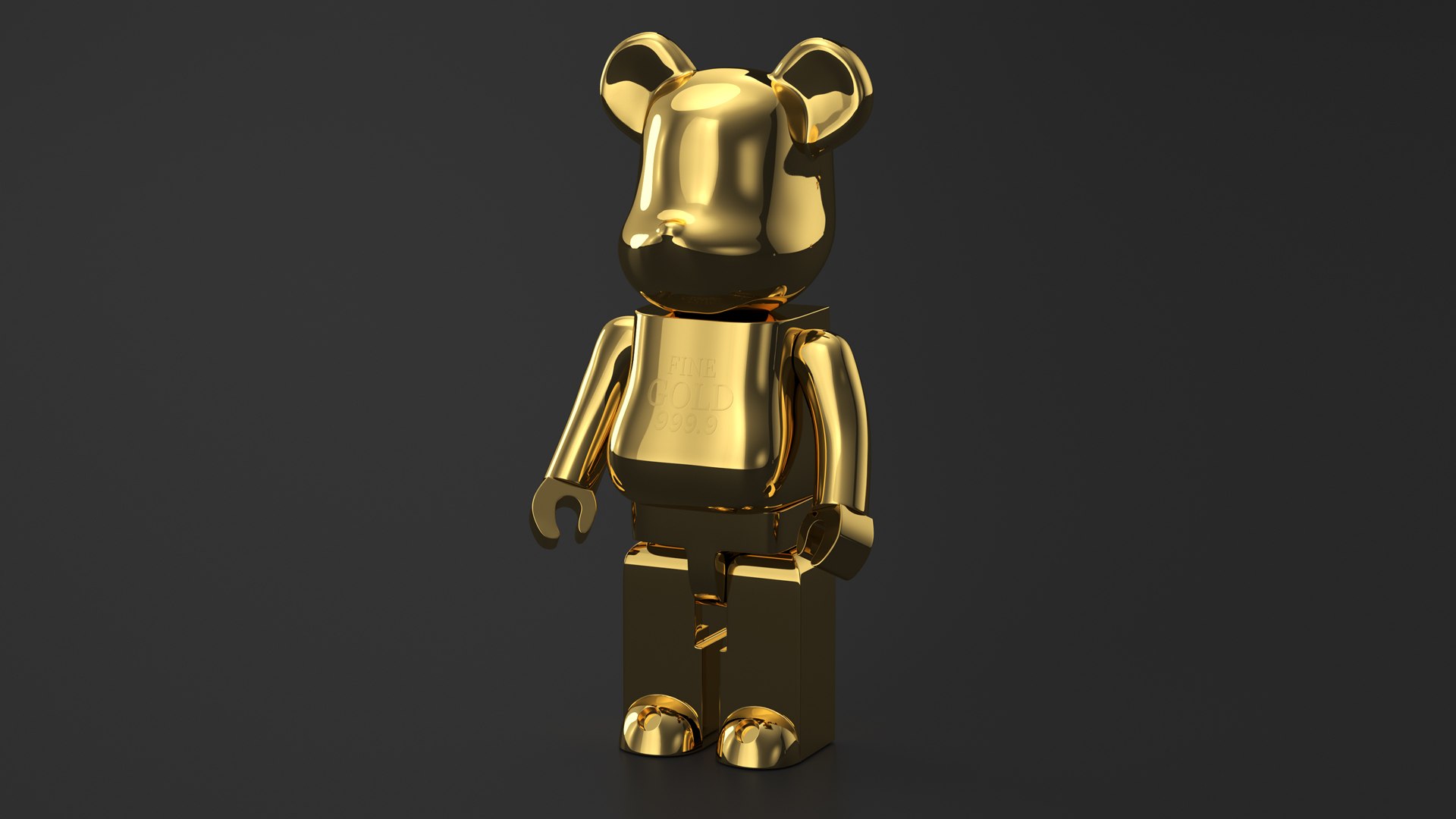 Collectible Figure Bearbrick Gold 3D Model - TurboSquid 2246260