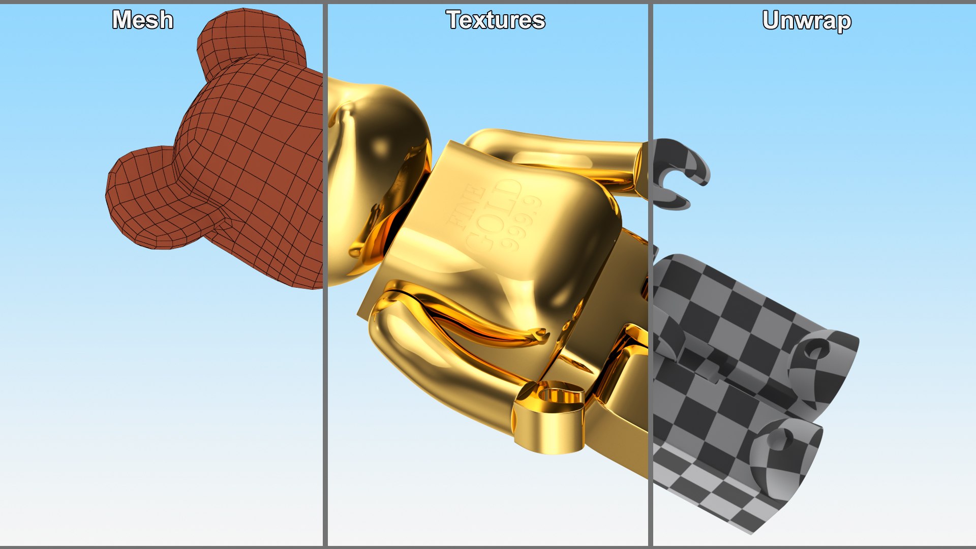 Collectible Figure Bearbrick Gold 3D Model - TurboSquid 2246260