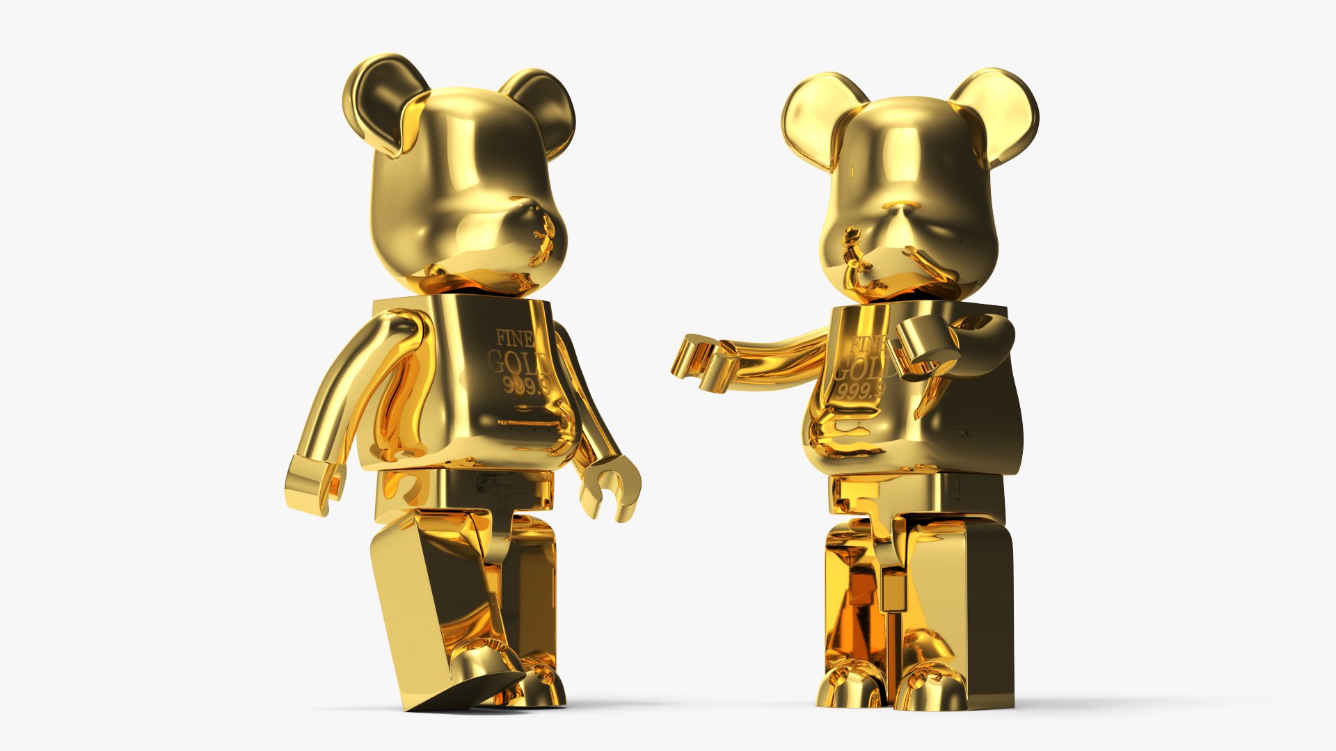 Collectible Figure Bearbrick Gold 3D Model - TurboSquid 2246260