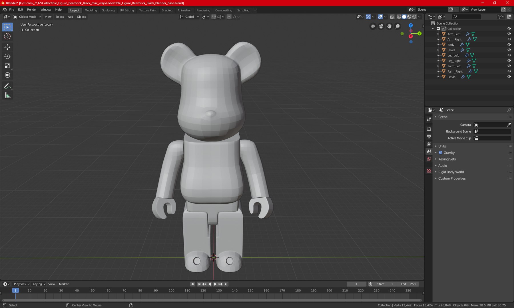 Collectible Figure Bearbrick Gold 3D Model - TurboSquid 2246260