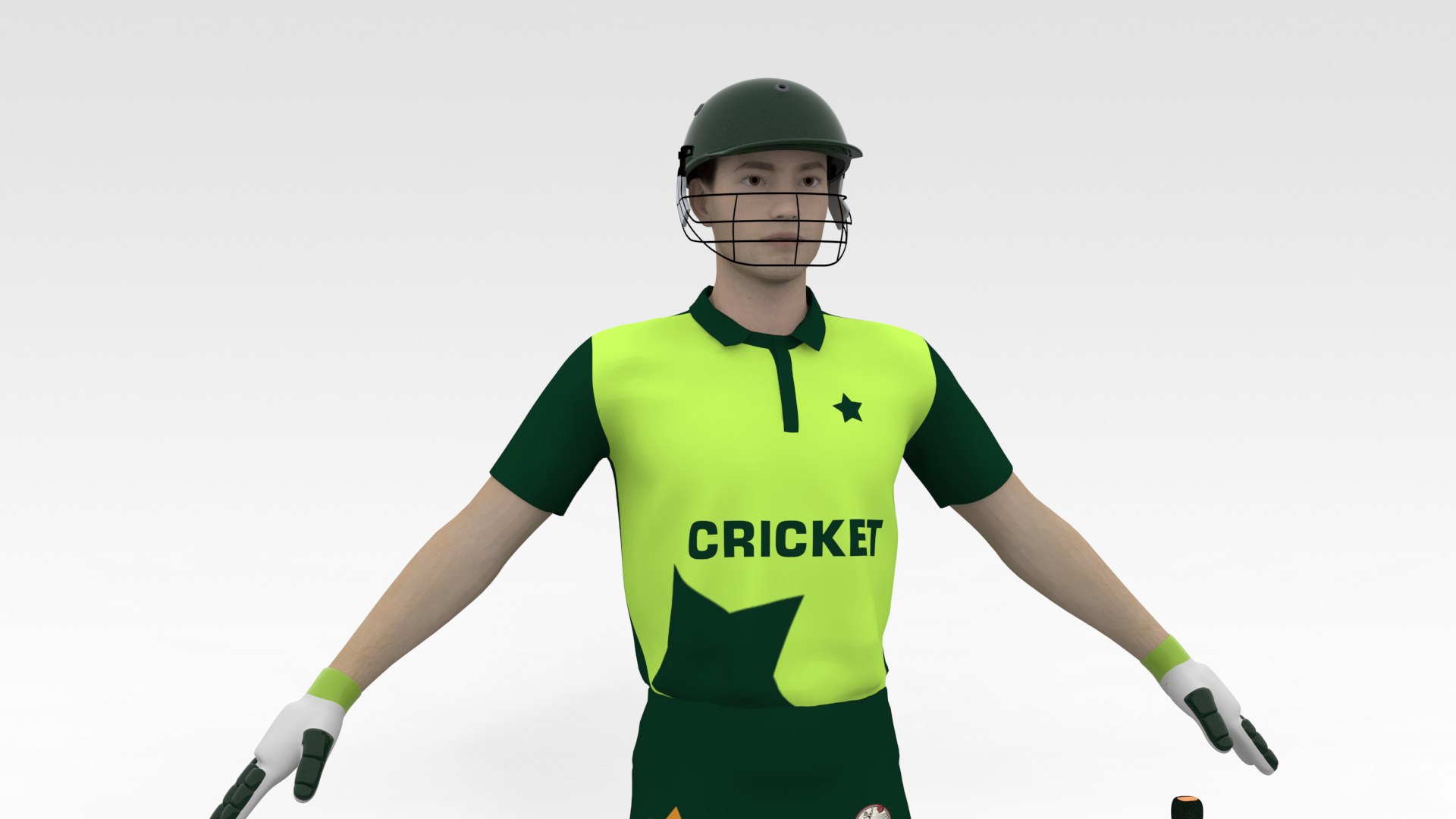 3D Model Cricket Batsman V3 - TurboSquid 1830493