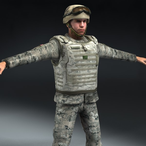 3d army soldier model