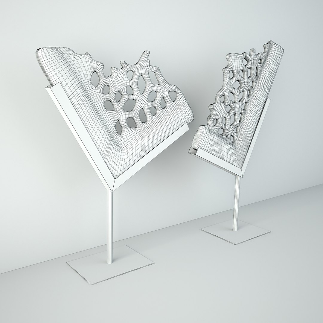 Antique Stone Jali Fragments On Stand 3D - TurboSquid 2129449