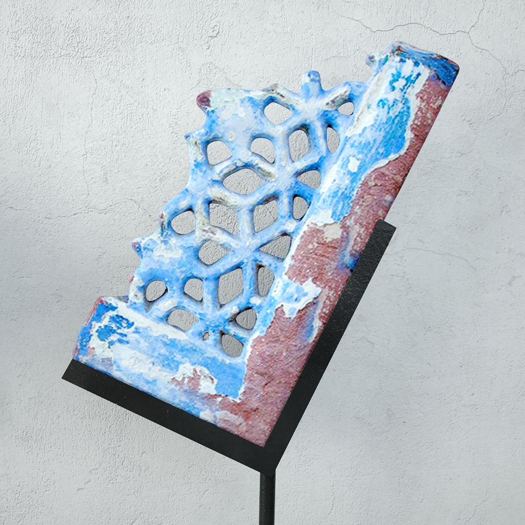 Antique Stone Jali Fragments On Stand 3D - TurboSquid 2129449