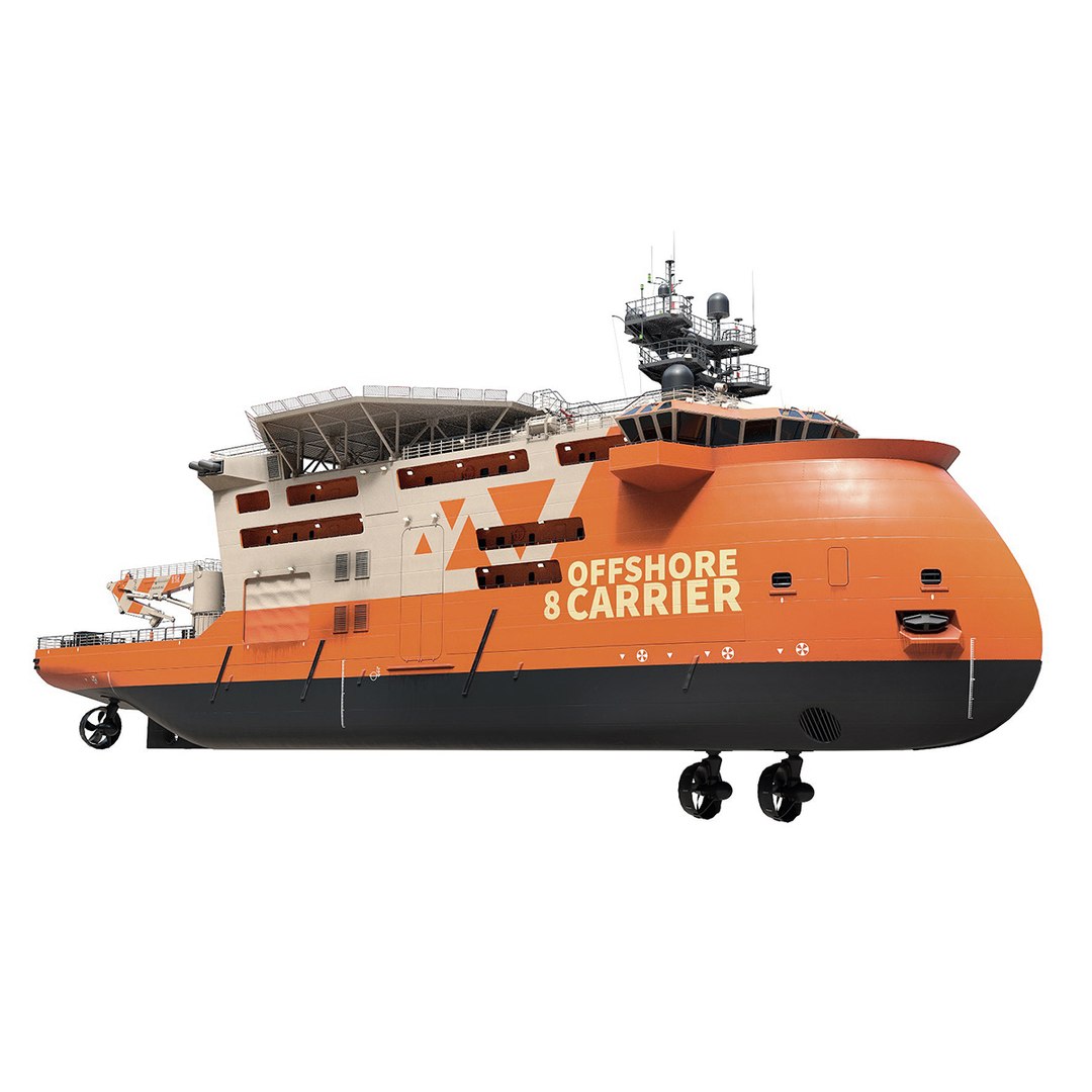 Offshore Construction Vessels OCV Orange model - TurboSquid 2149068
