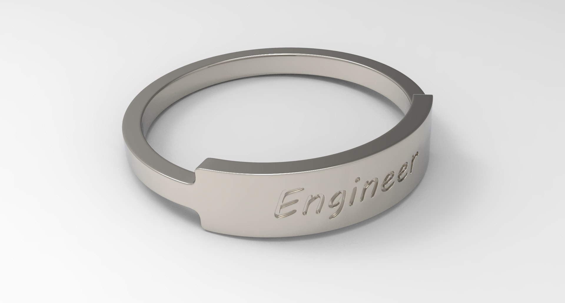Engineer Ring Female Platinum 3D model - TurboSquid 1871115