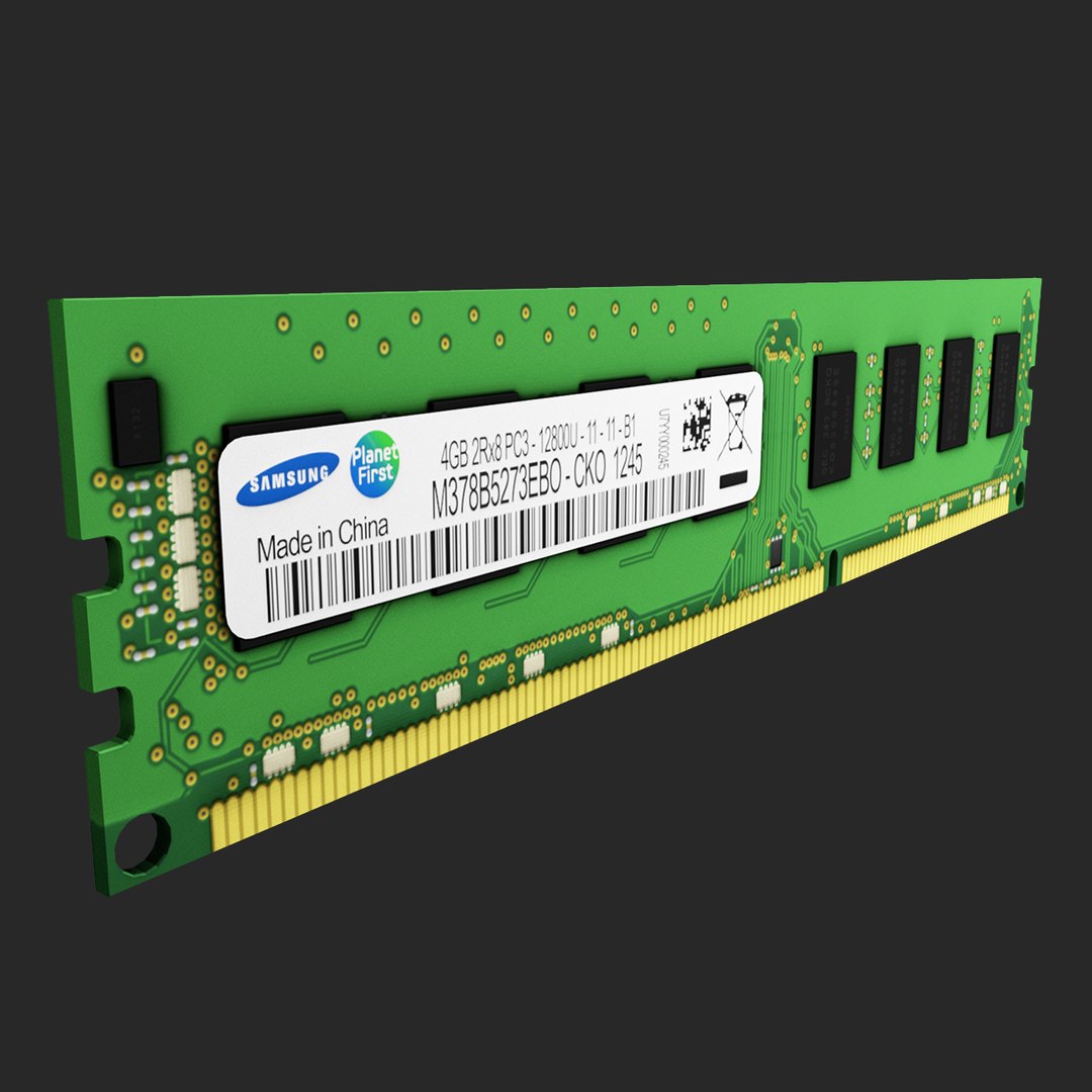 3d Model Ddr3 Ram Dimm 