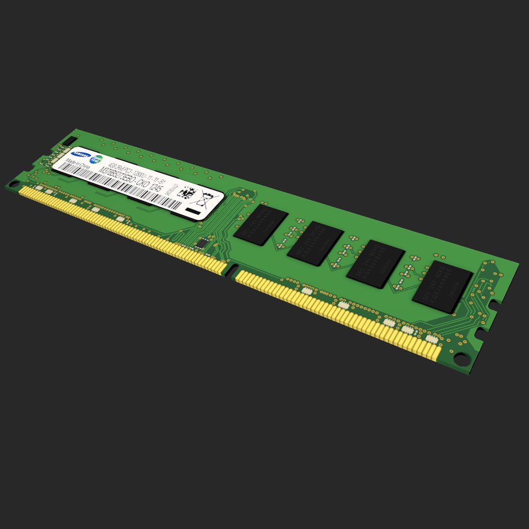 3d Model Ddr3 Ram Dimm