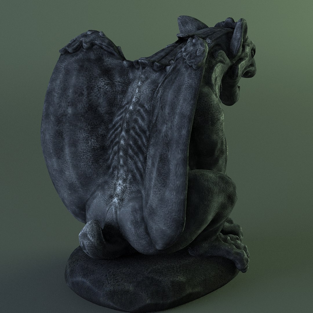 Obj Gargoyle Statue