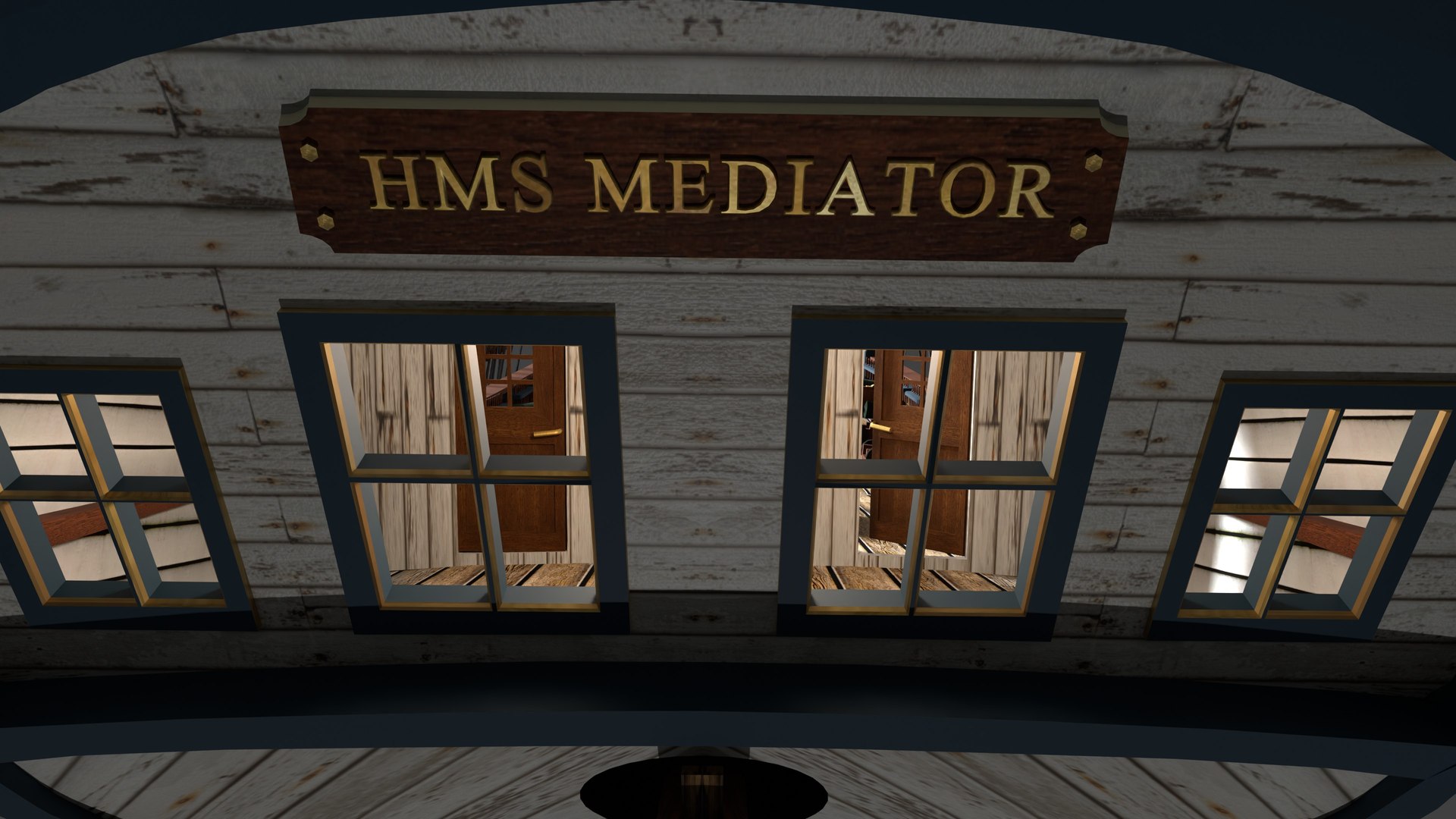 3D British Sloop MEDIATOR - Gunship 1745 - TurboSquid 1875070