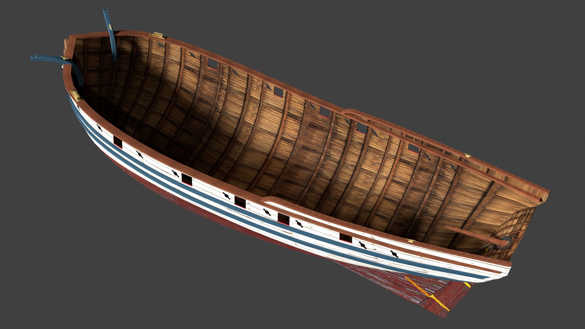 3D British Sloop MEDIATOR - Gunship 1745 - TurboSquid 1875070
