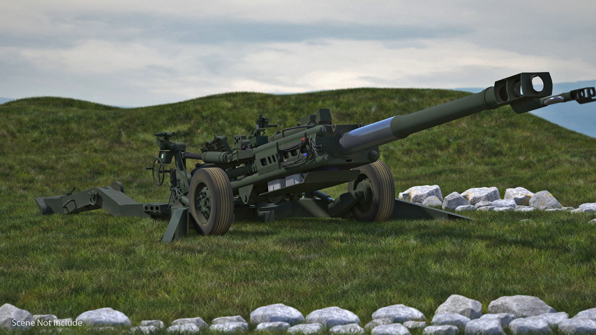 3D howitzers battle artillery - TurboSquid 1342290