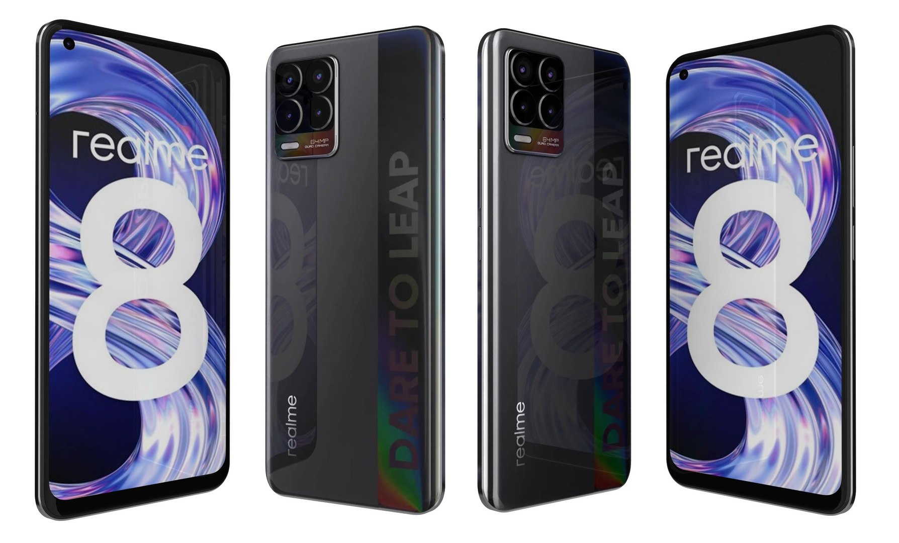 Realme 8 Cyber Black And Cyber Silver 3D model - TurboSquid 1722091