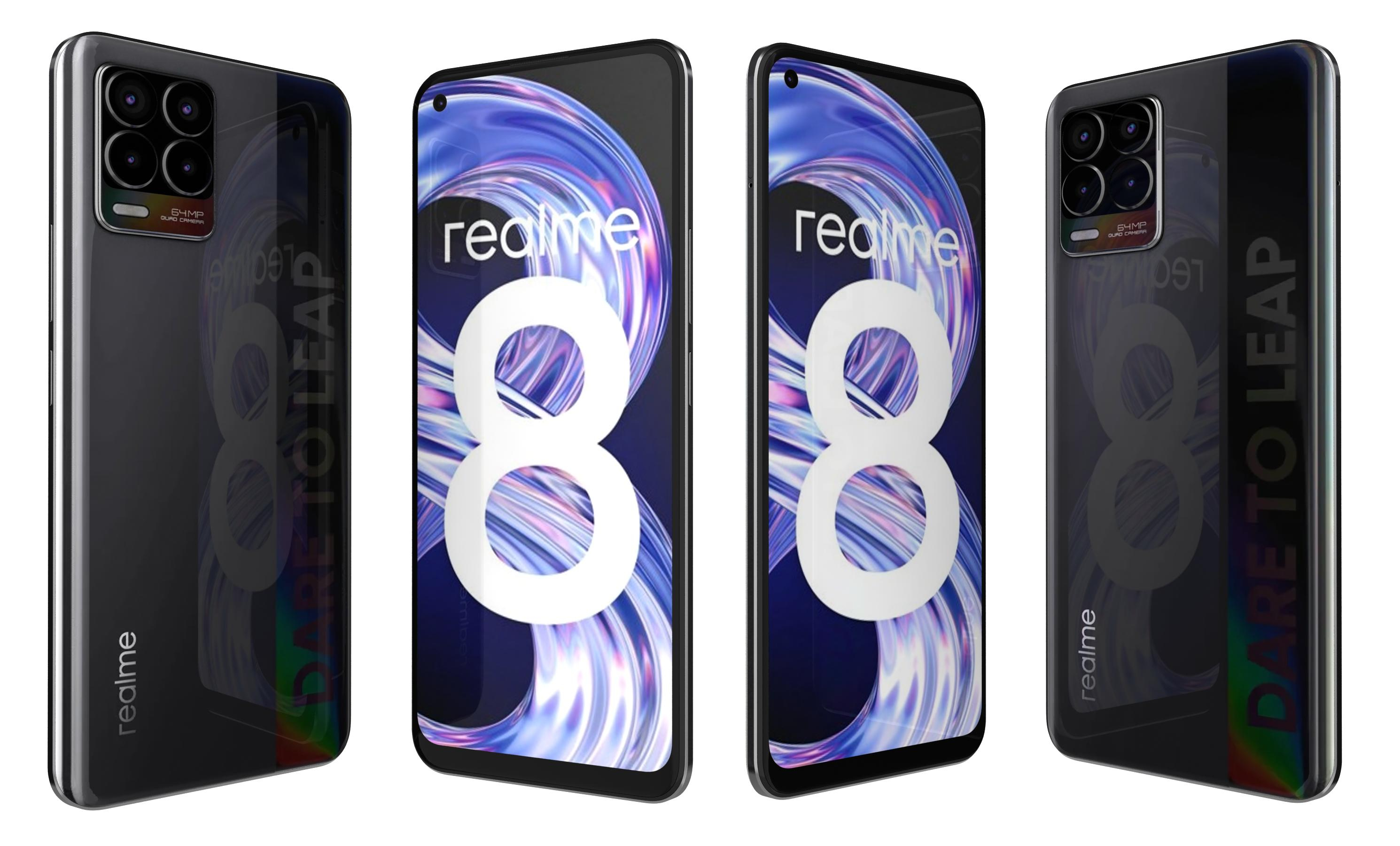 Realme 8 Cyber Black And Cyber Silver 3D model - TurboSquid 1722091