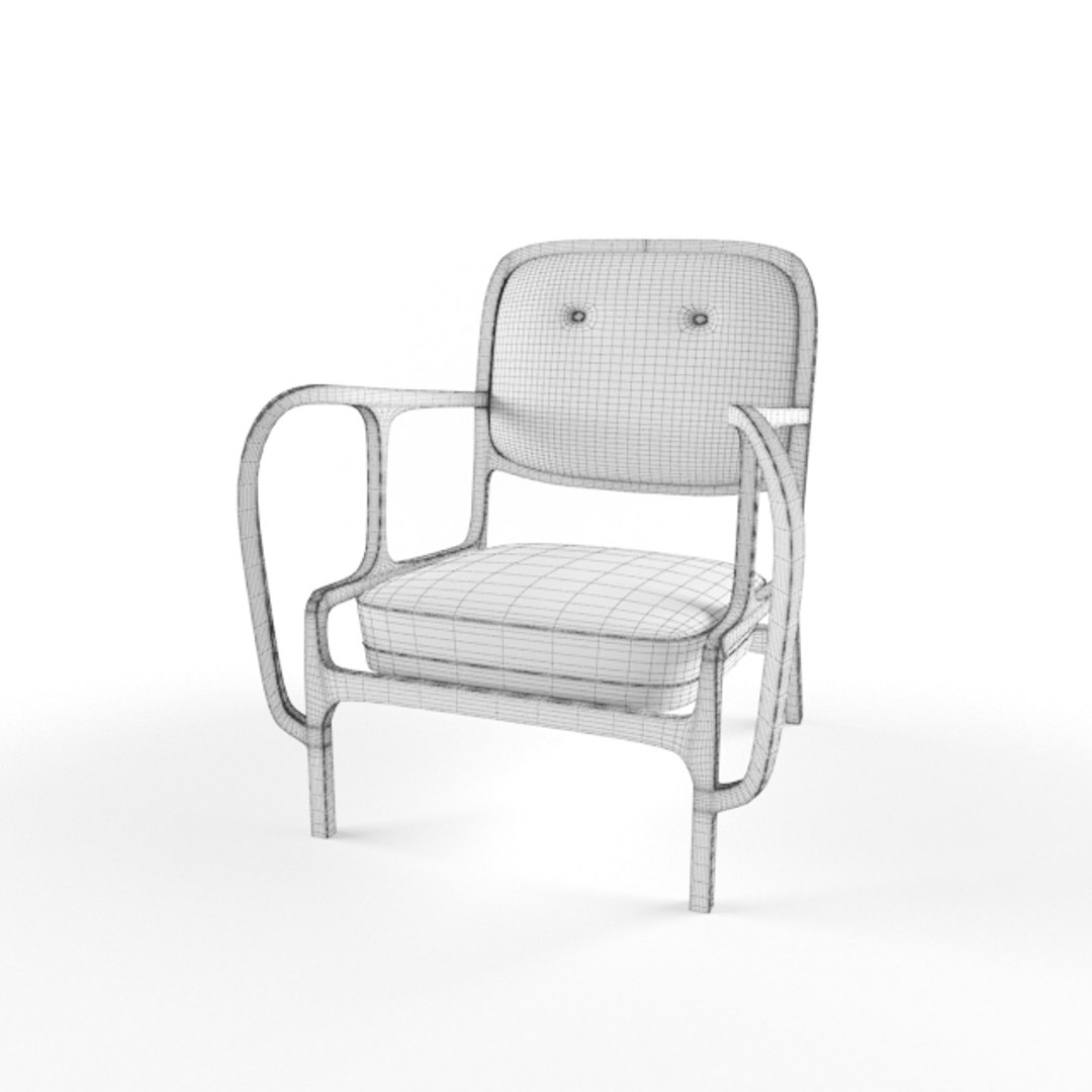 3d Wide Chair Model