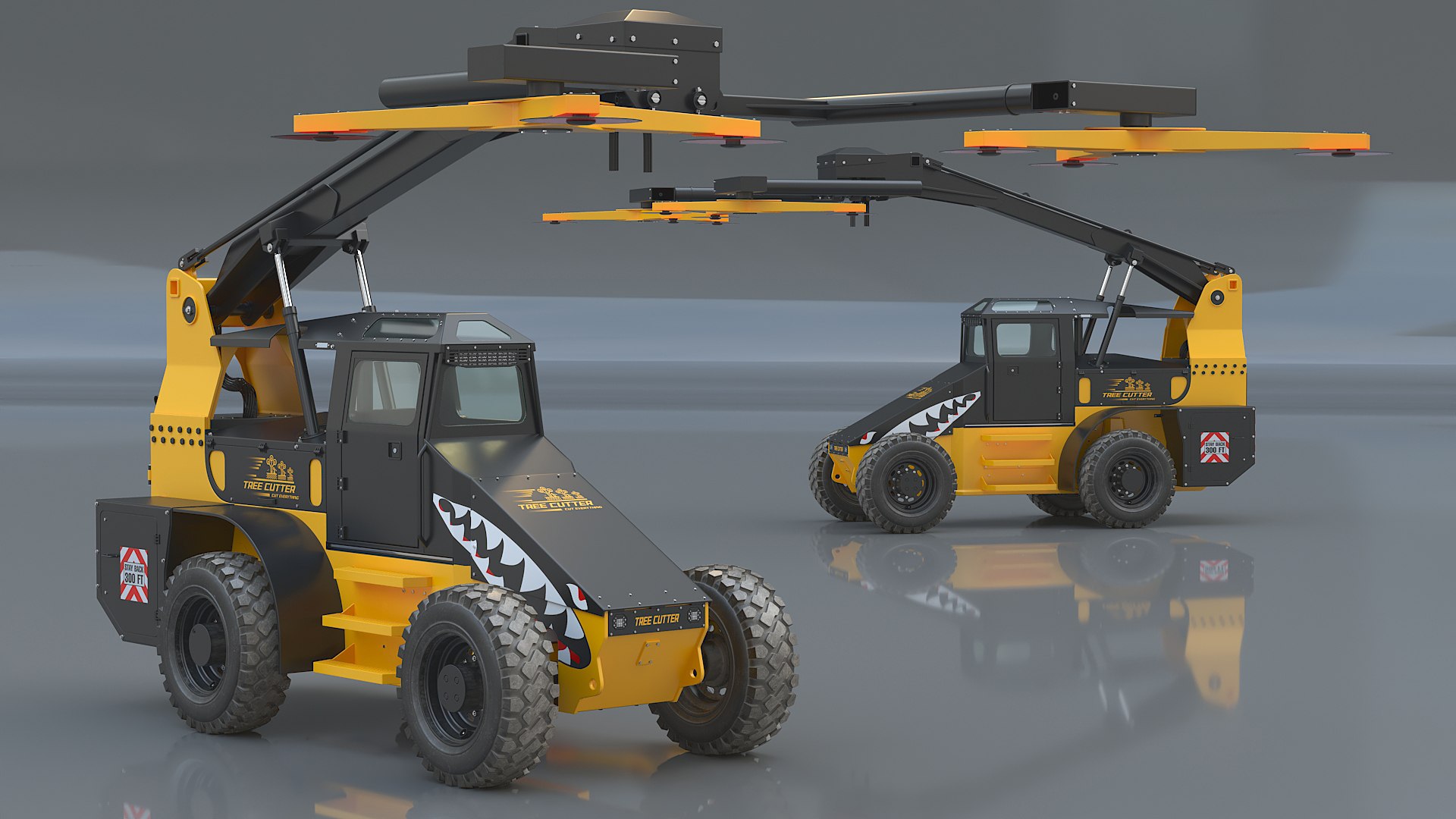 OMC Hedgehog Tree Trimmer Machine With Cut Equipment Model - TurboSquid ...