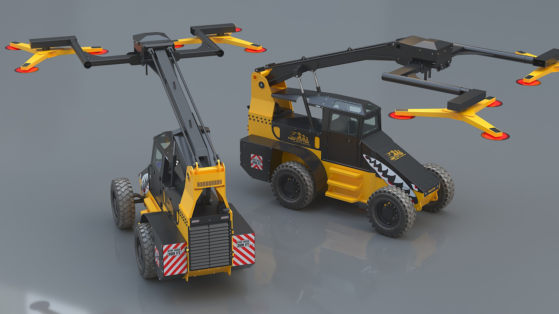 OMC Hedgehog Tree Trimmer Machine With Cut Equipment Model - TurboSquid ...