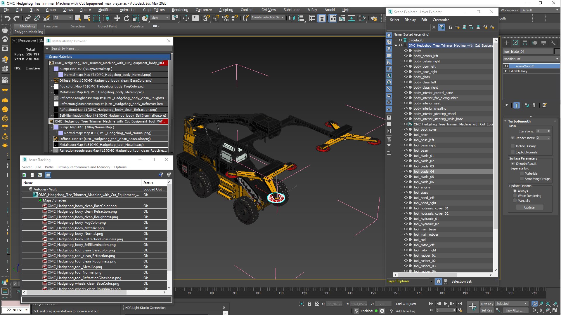 OMC Hedgehog Tree Trimmer Machine With Cut Equipment Model - TurboSquid ...