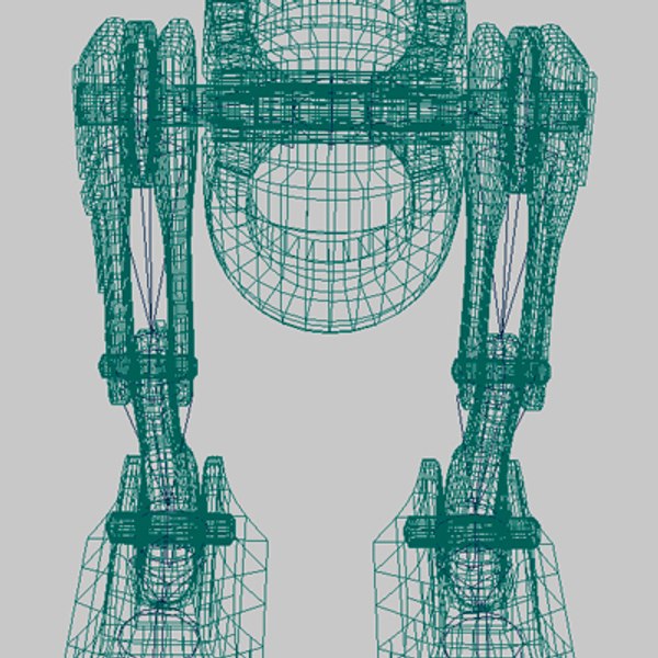 3ds max rigged robot moon walking