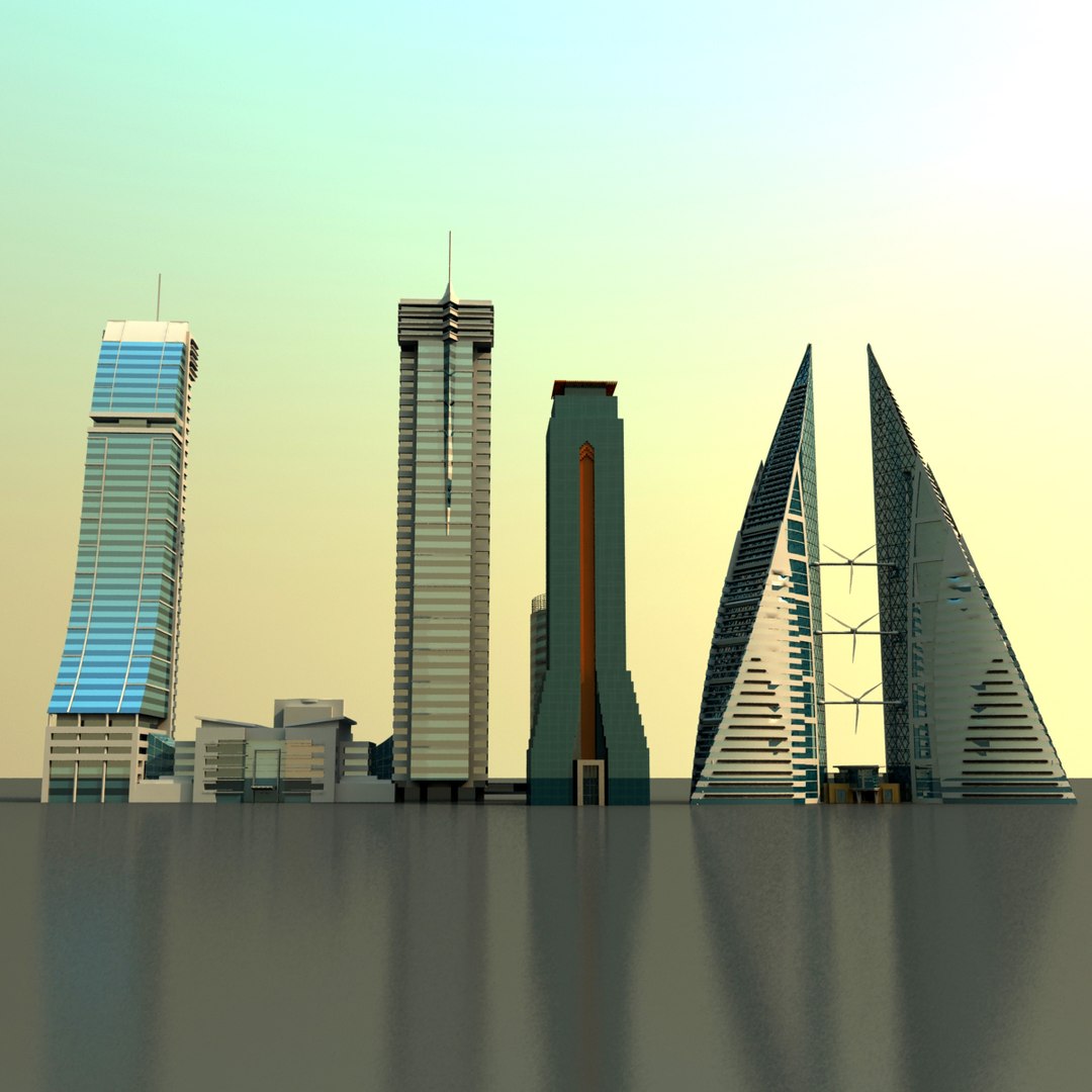 Bahrain Buildings 3ds