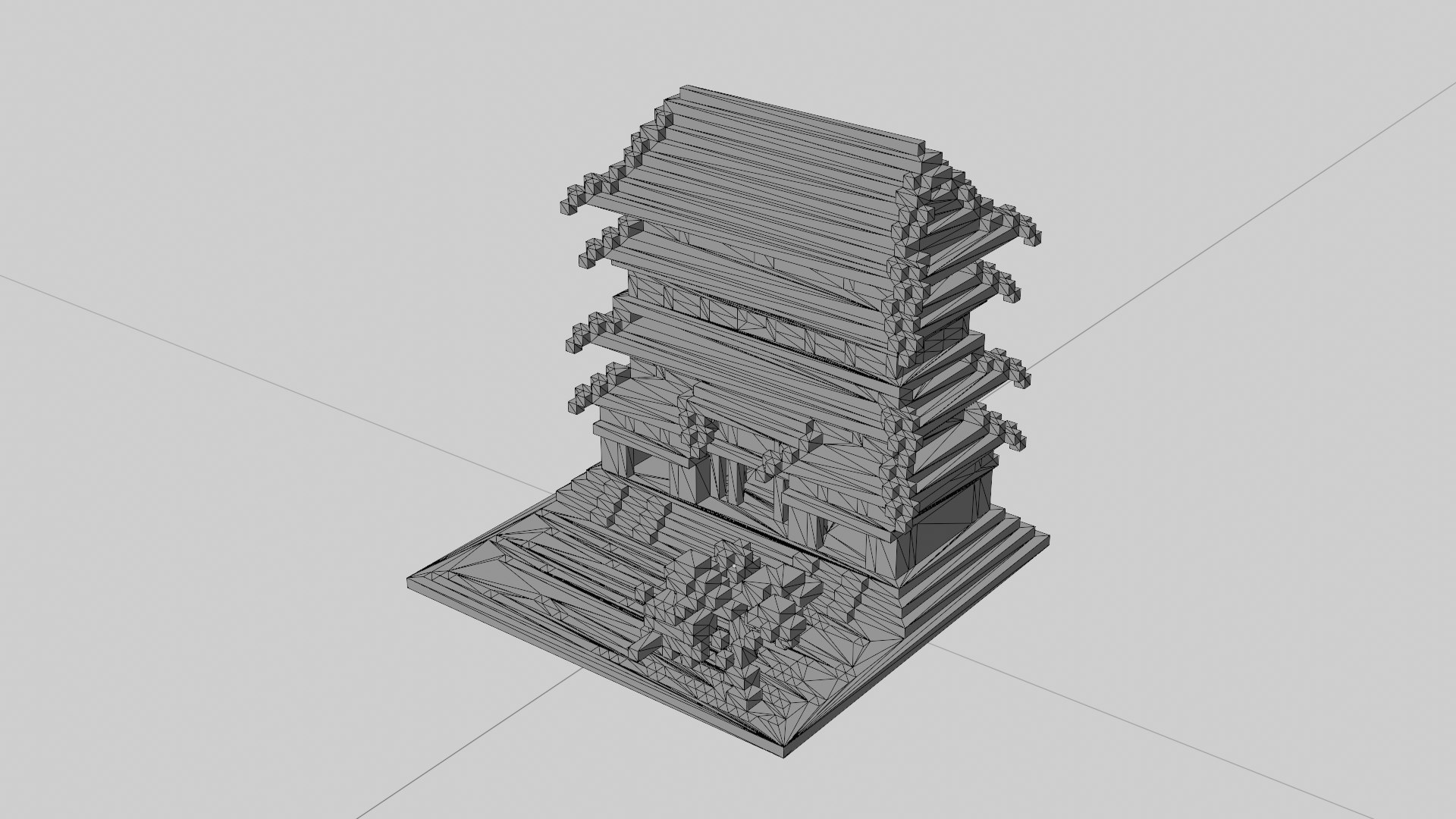 Japanese Monastery Voxel Art 3D - TurboSquid 2127739