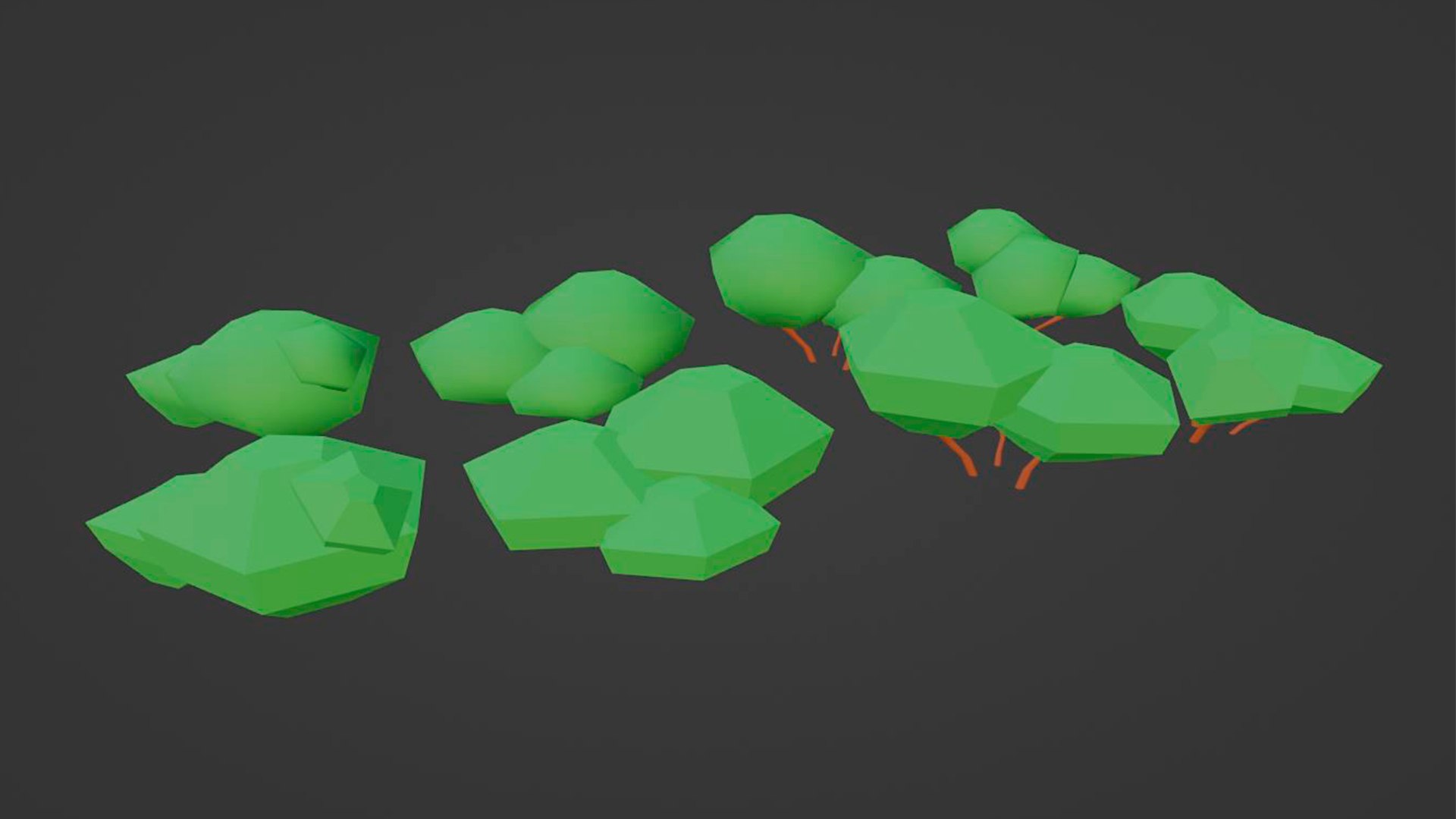3D LOW POLY BUSH 4 VERSIONS Model - TurboSquid 2088382